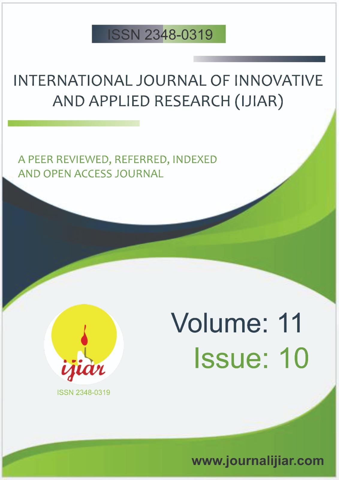 Home - International Journal of Innovative and Applied Research (IJIAR)