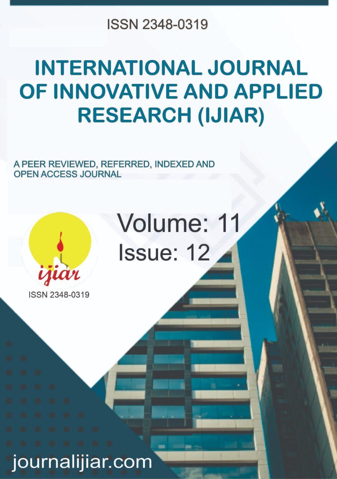 Home - International Journal of Innovative and Applied Research (IJIAR)