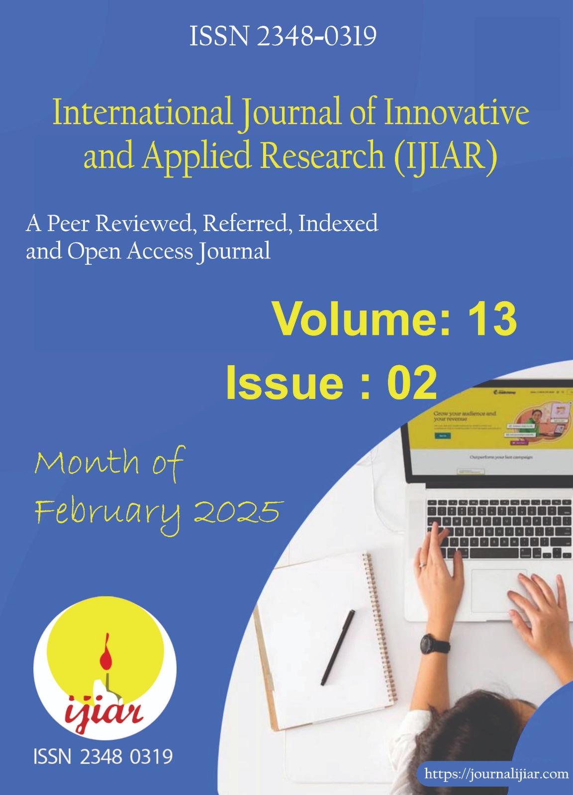 Home - International Journal of Innovative and Applied Research (IJIAR)