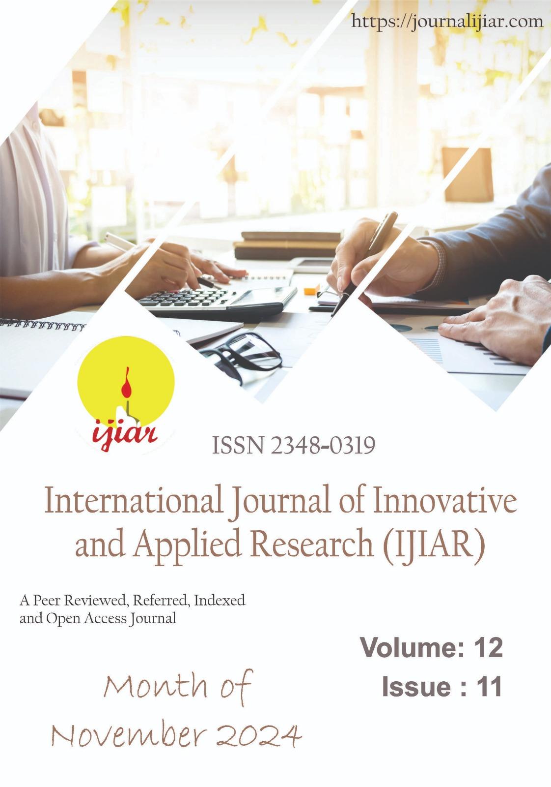 Home - International Journal of Innovative and Applied Research (IJIAR)